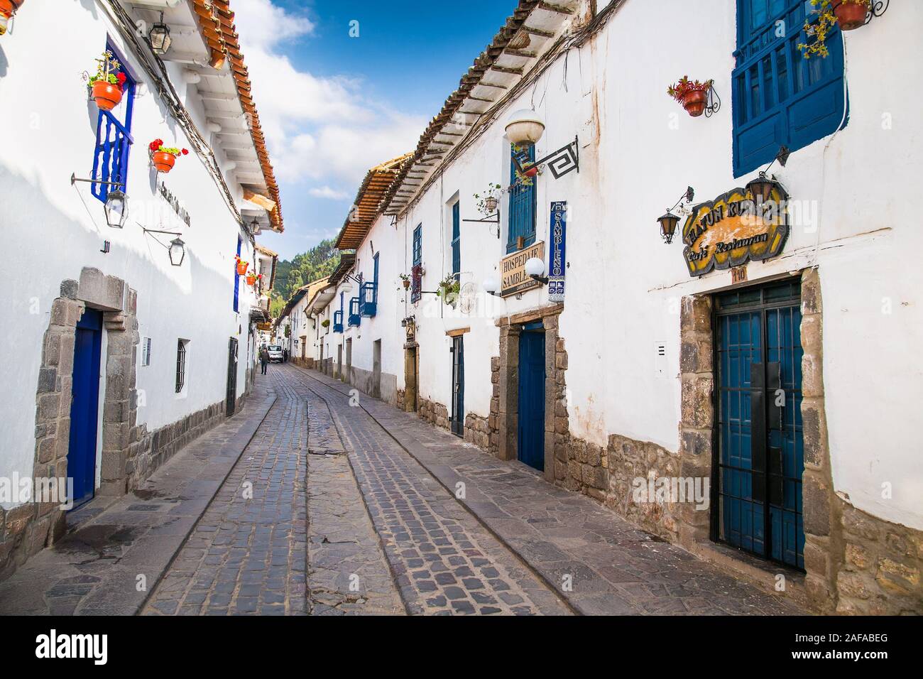 Cusco, Peru - Jan 7, 2019: Historic Colonial Buildings in ancient ...