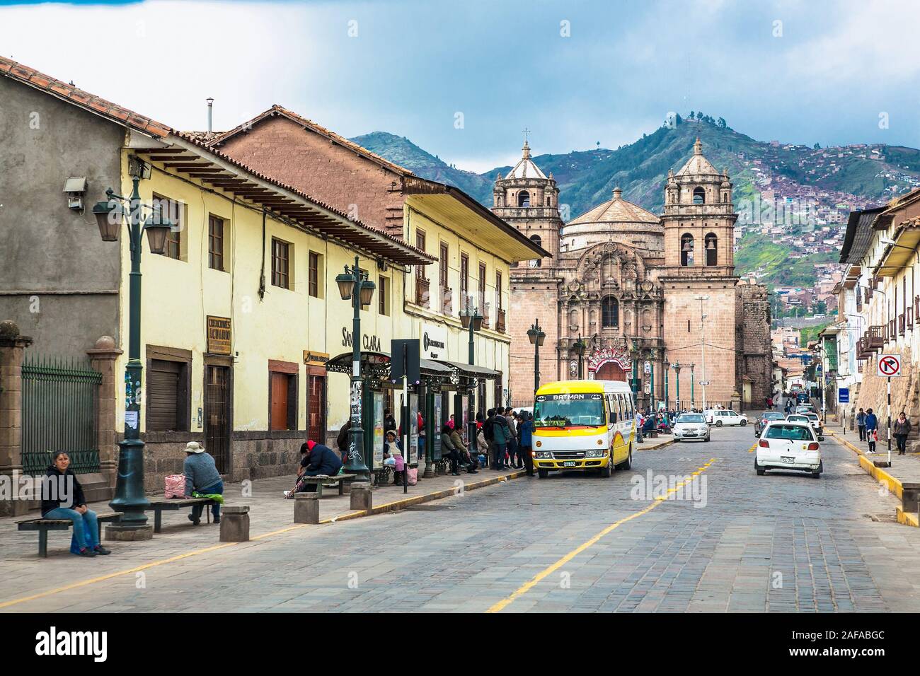Cusco, Peru - Jan 7, 2019: Historic Colonial Buildings in ancient ...
