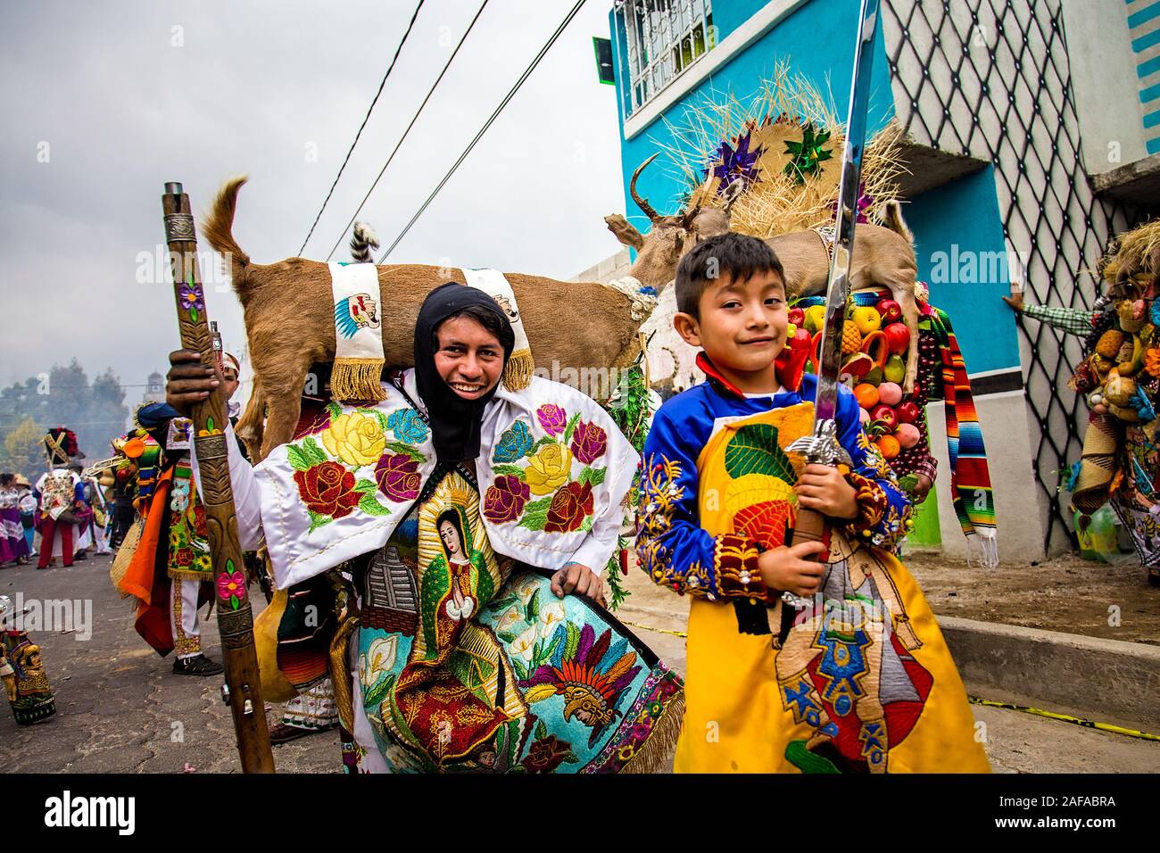 Mexico Puebla Huejotzingo Shrove Tuesday of Carnival, Indian battalion ...