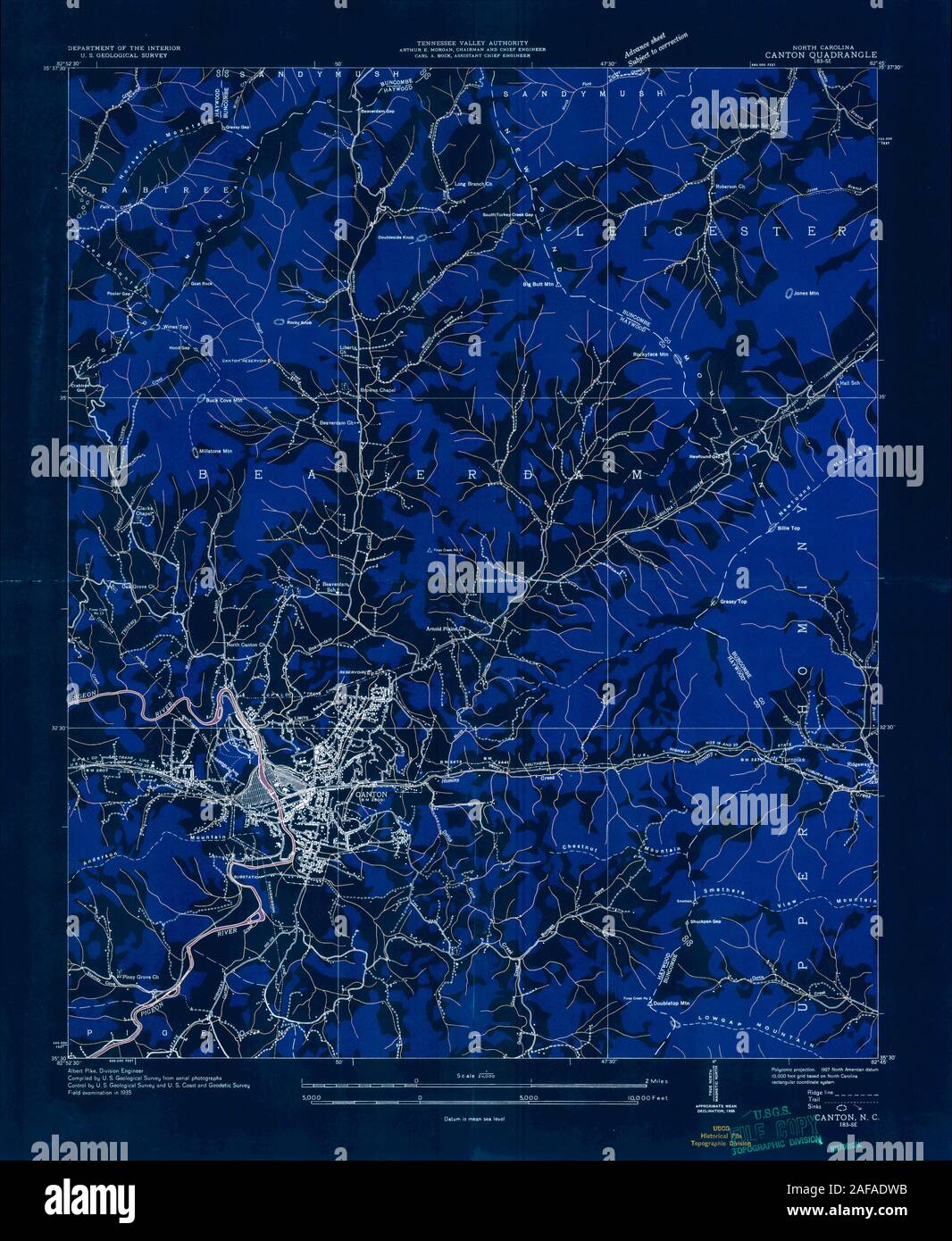 Canton north carolina map hi-res stock photography and images - Alamy