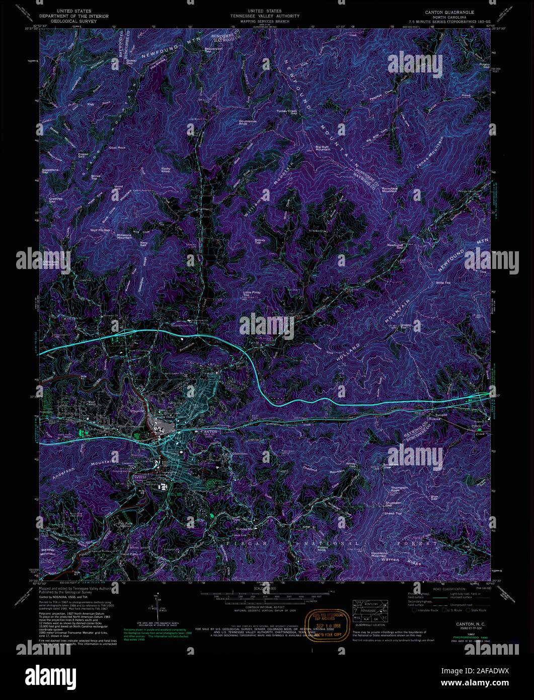 Canton north carolina map hi-res stock photography and images - Alamy