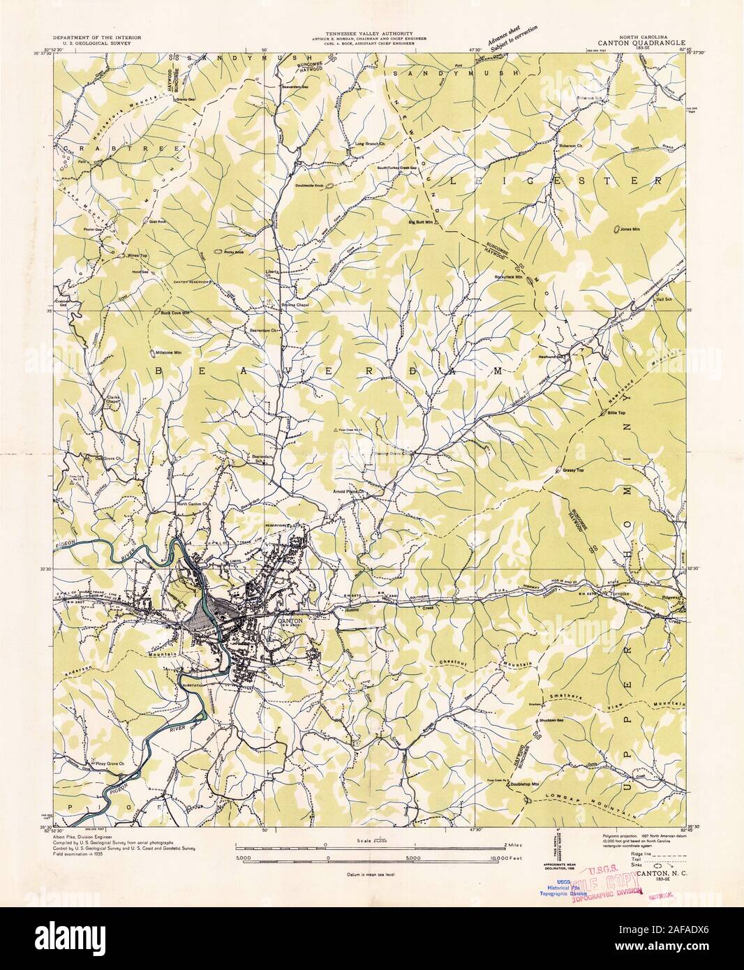 Canton north carolina map hi-res stock photography and images - Alamy