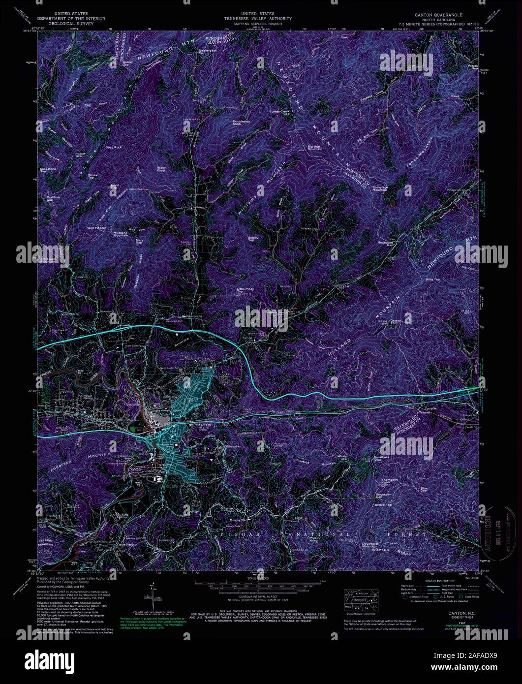 Map of canton north carolina hi-res stock photography and images - Alamy