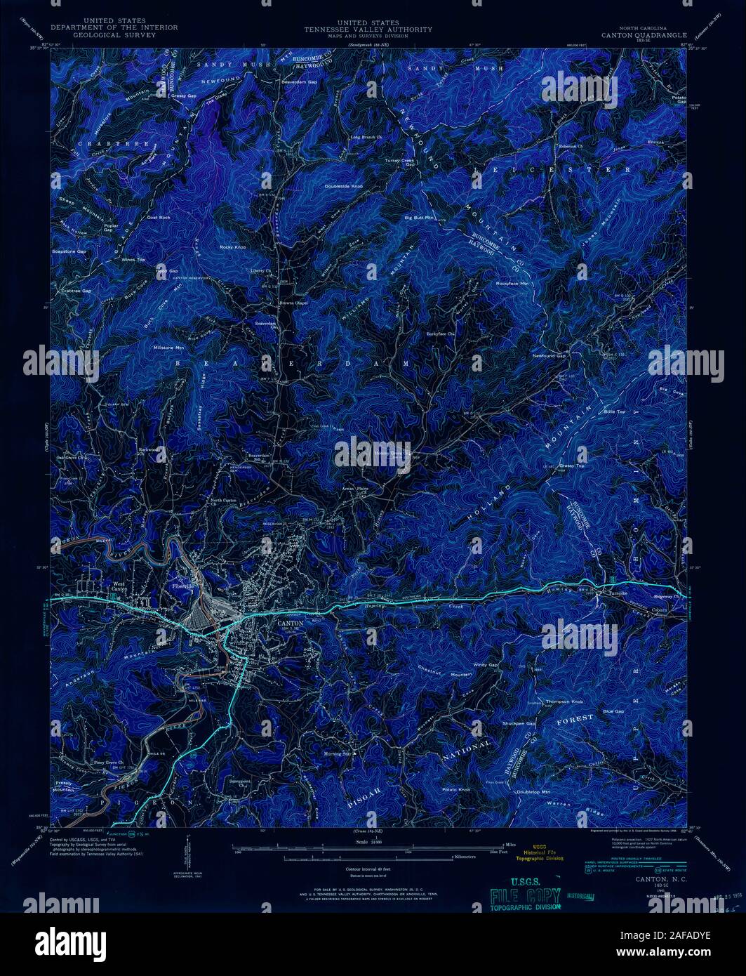 Canton north carolina map hi-res stock photography and images - Alamy