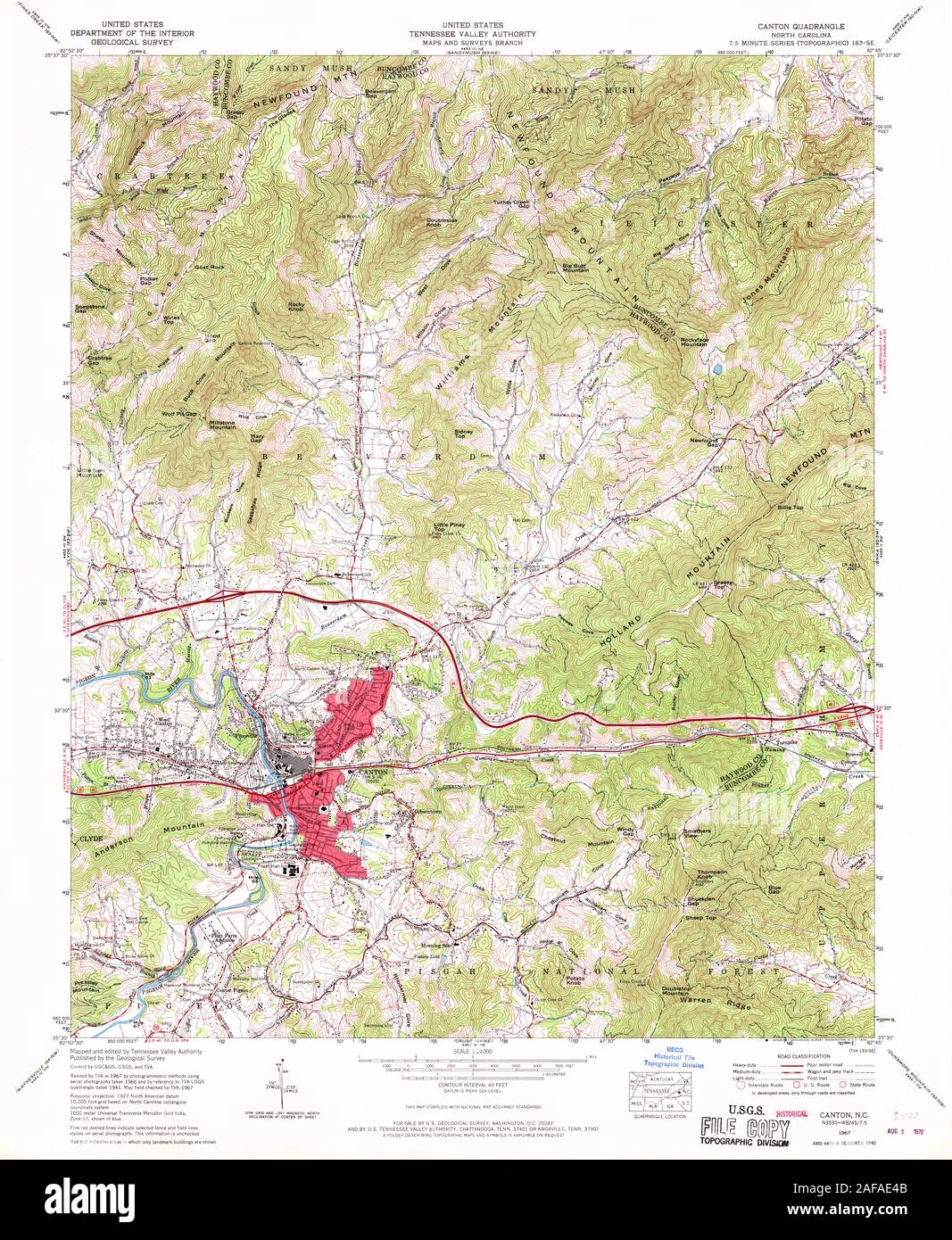 Canton north carolina map hi-res stock photography and images - Alamy