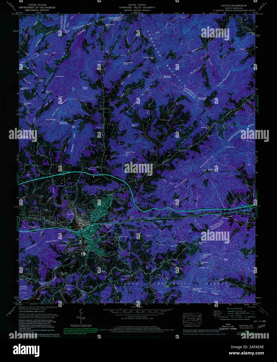 Canton north carolina map hi-res stock photography and images - Alamy