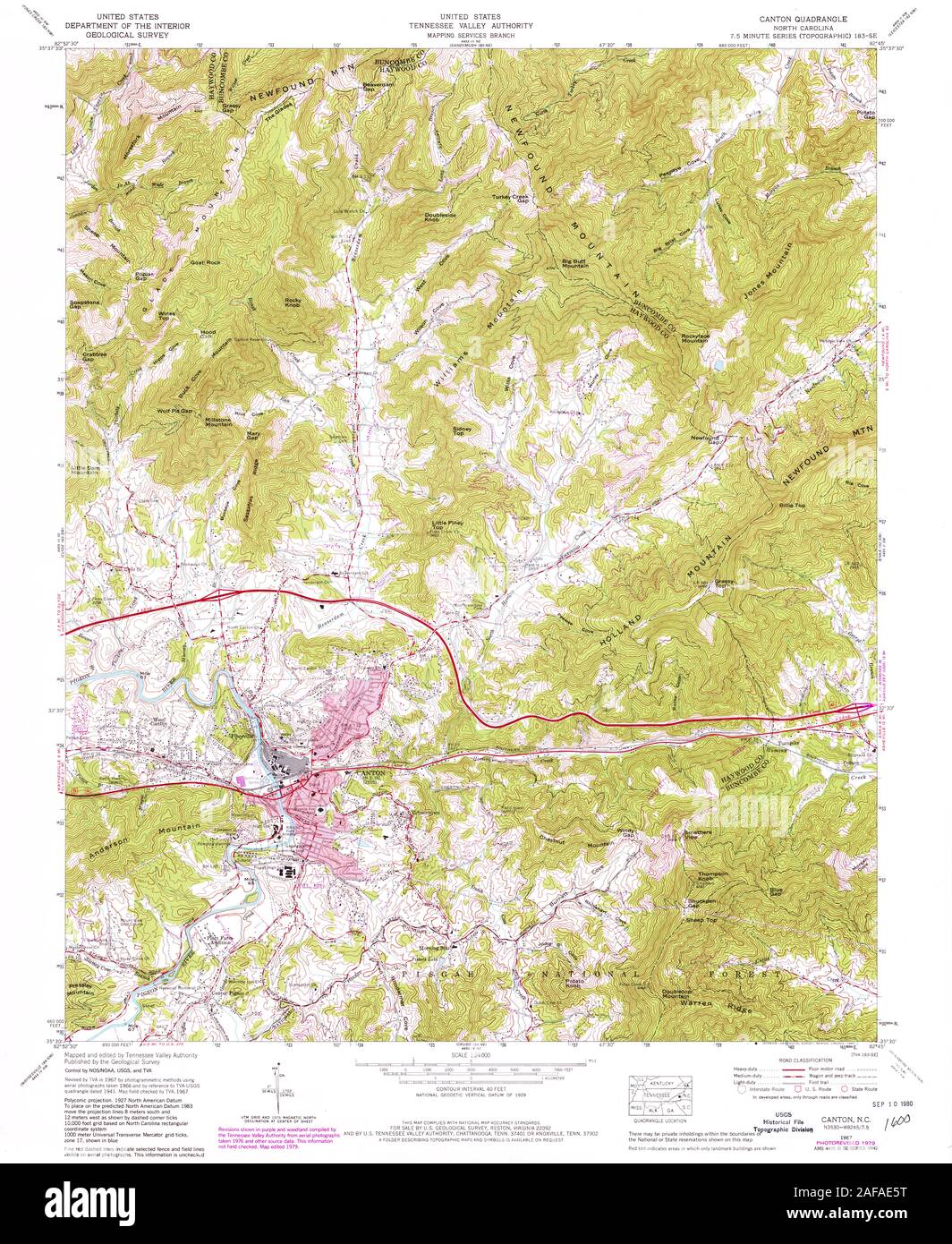 Map of canton north carolina hi-res stock photography and images - Alamy