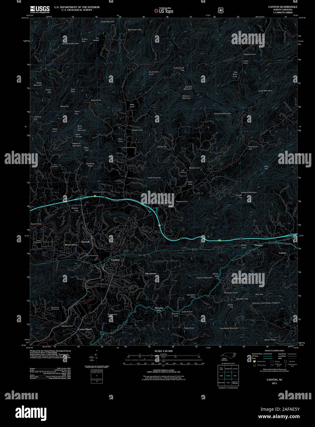 Canton north carolina map hi-res stock photography and images - Alamy