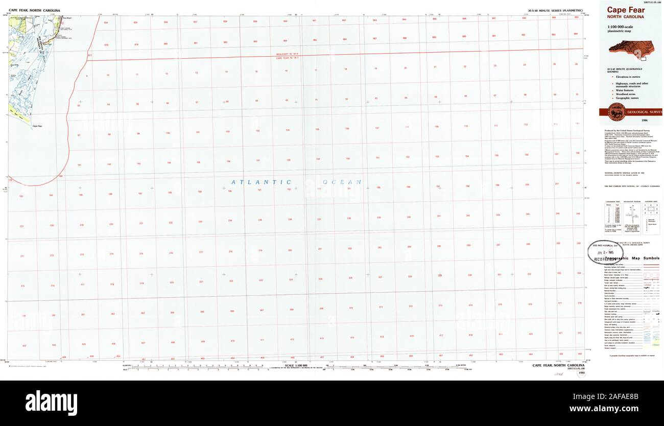 Map of cape fear hi-res stock photography and images - Alamy