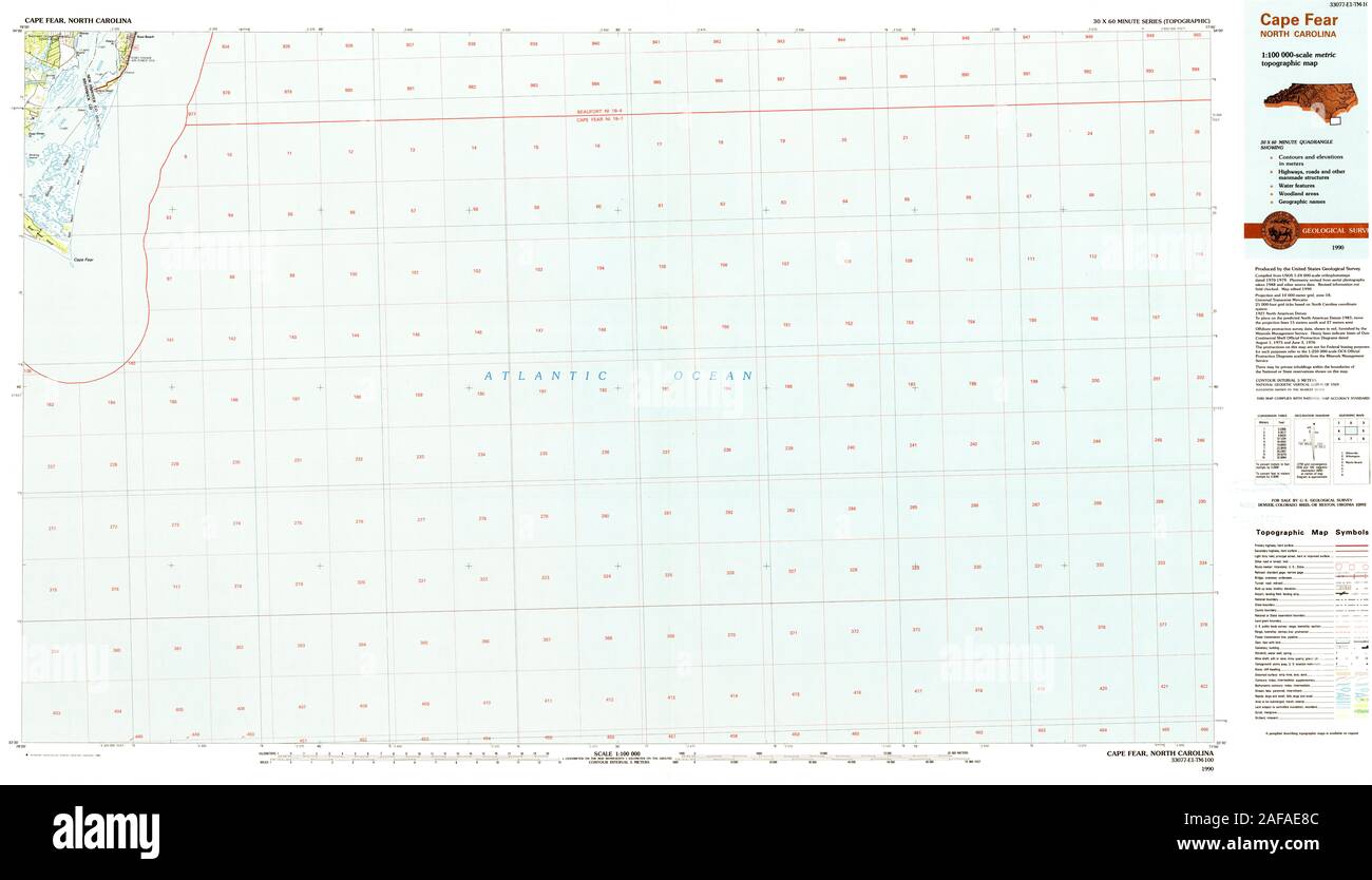 Map of cape fear hi-res stock photography and images - Alamy