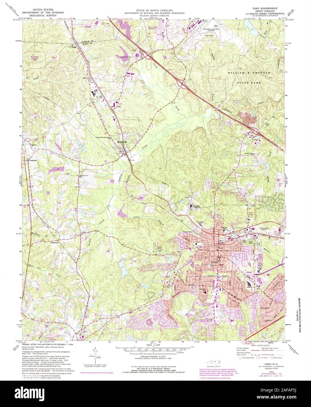 Map north carolina cary hi-res stock photography and images - Alamy