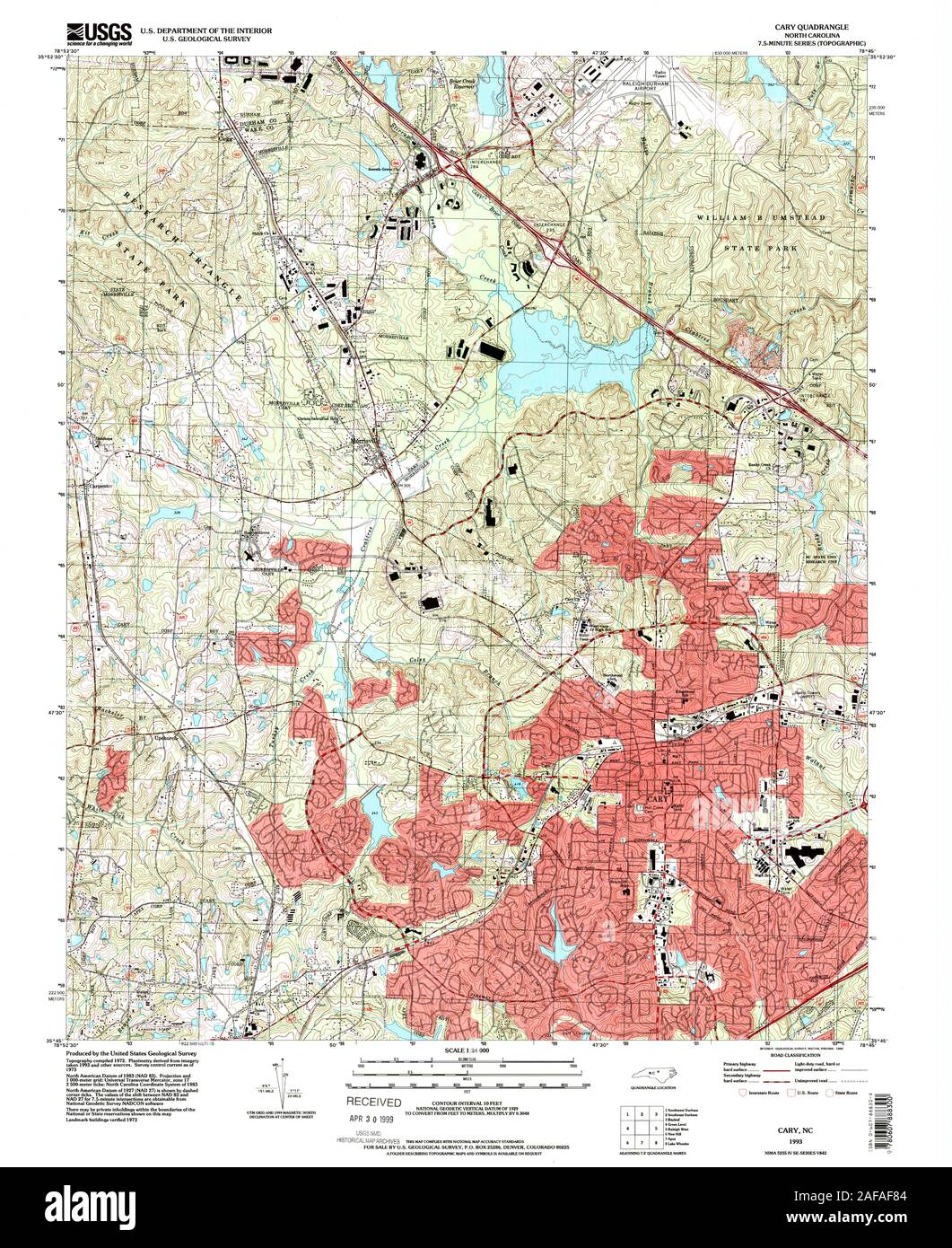 Map north carolina cary hi-res stock photography and images - Alamy