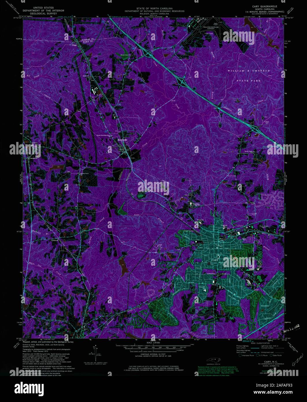 Map north carolina cary hi-res stock photography and images - Alamy