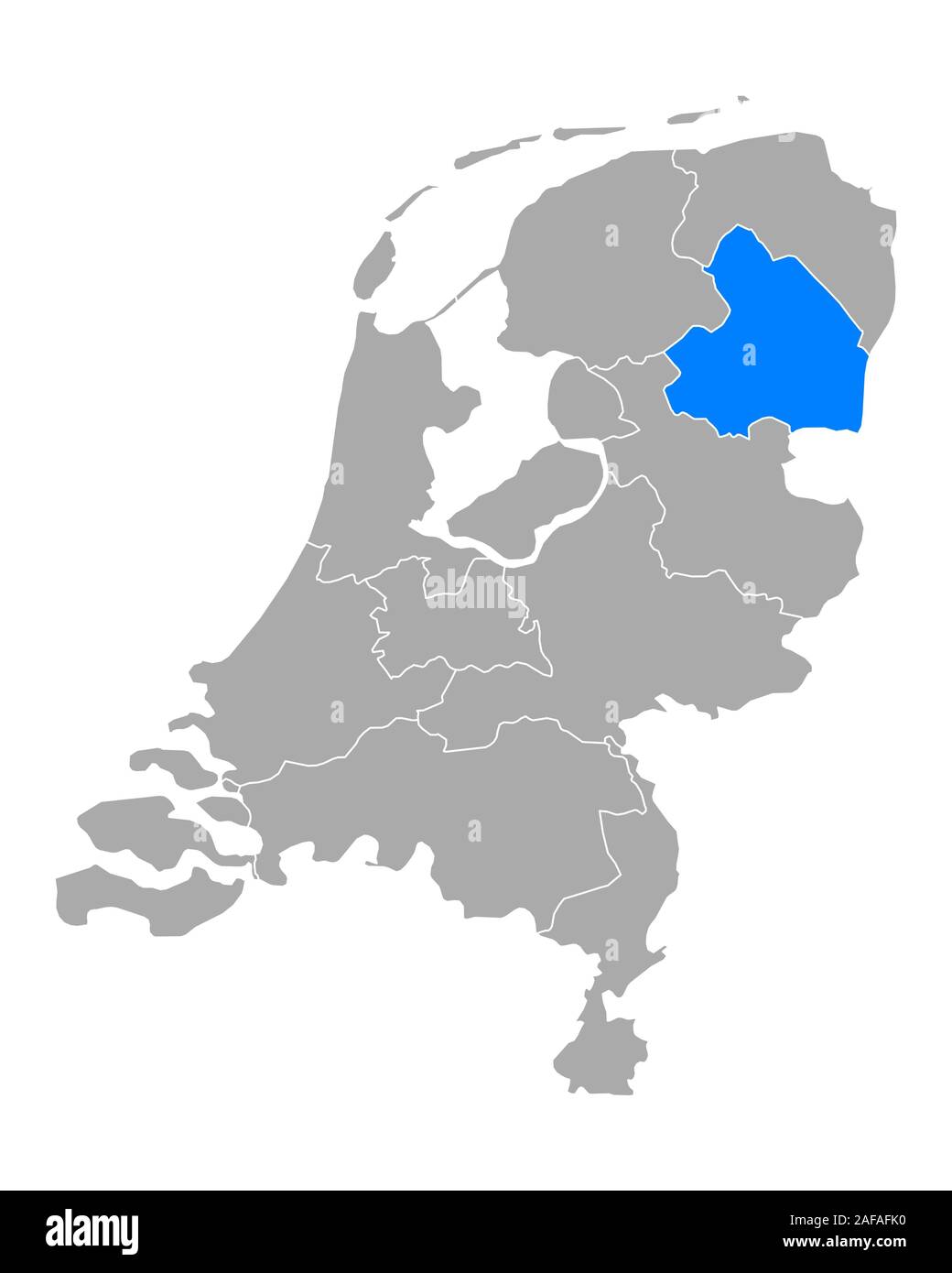 Map of Drenthe in Netherlands Stock Photo - Alamy