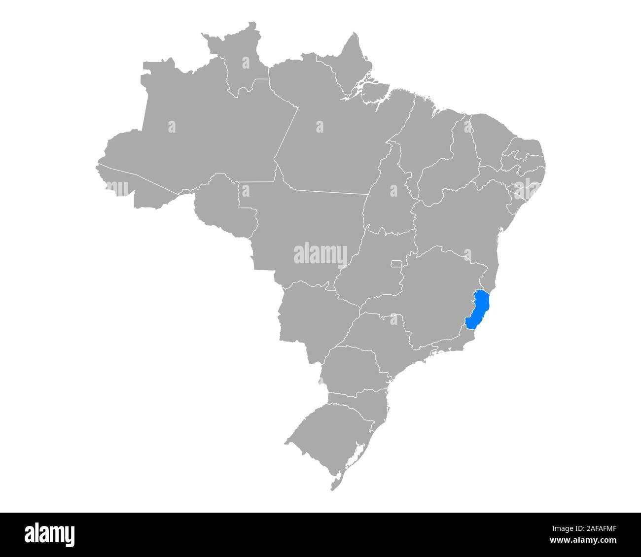 Map of Espirito Santo in Brazil Stock Photo - Alamy