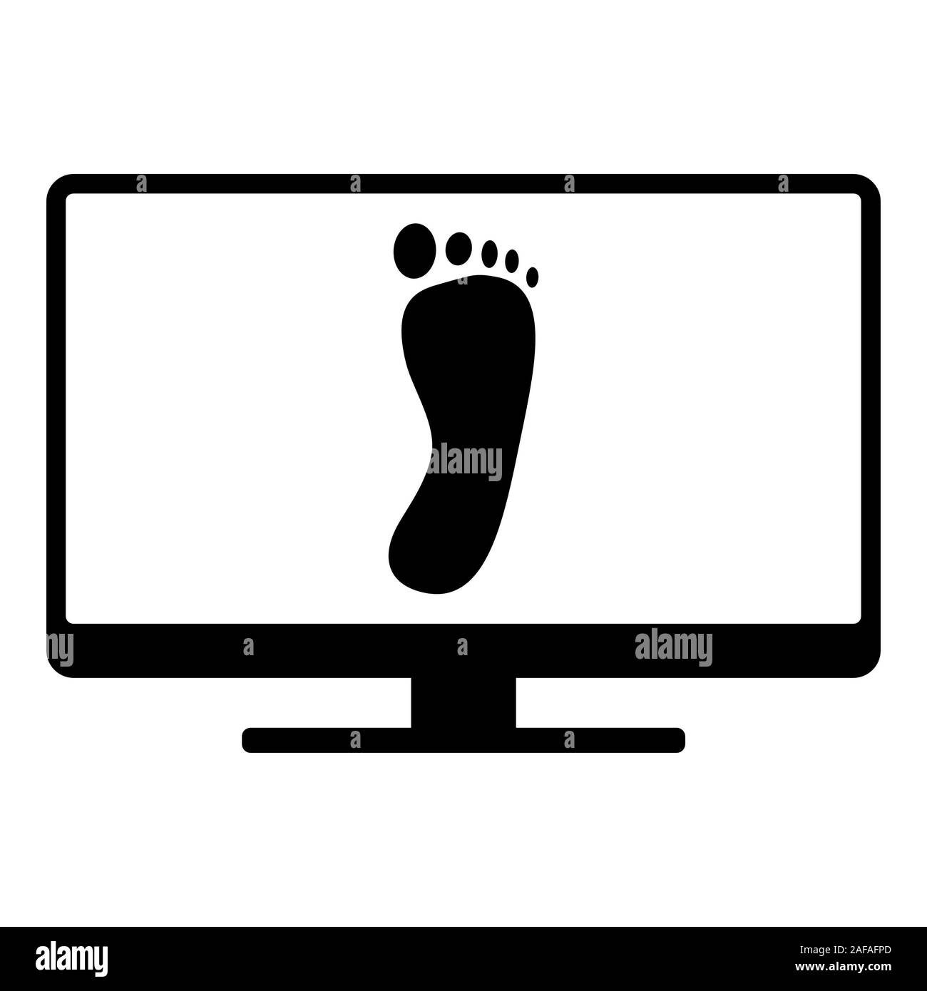 Foot and screen Stock Photo - Alamy