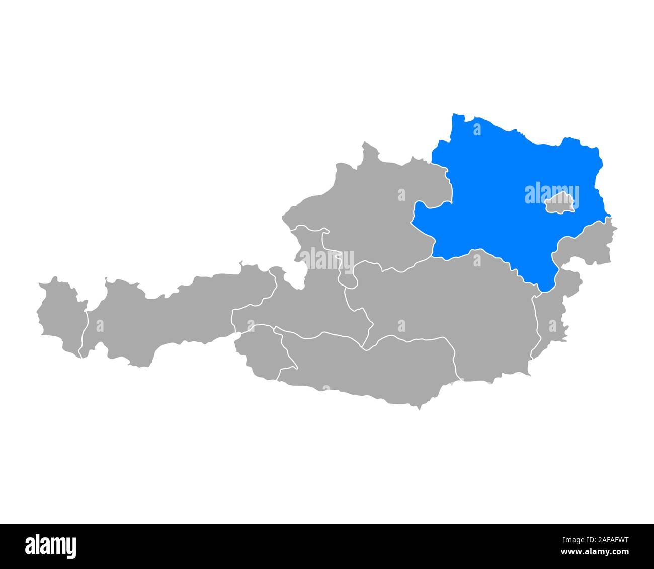 Austria illustration map hi-res stock photography and images - Alamy