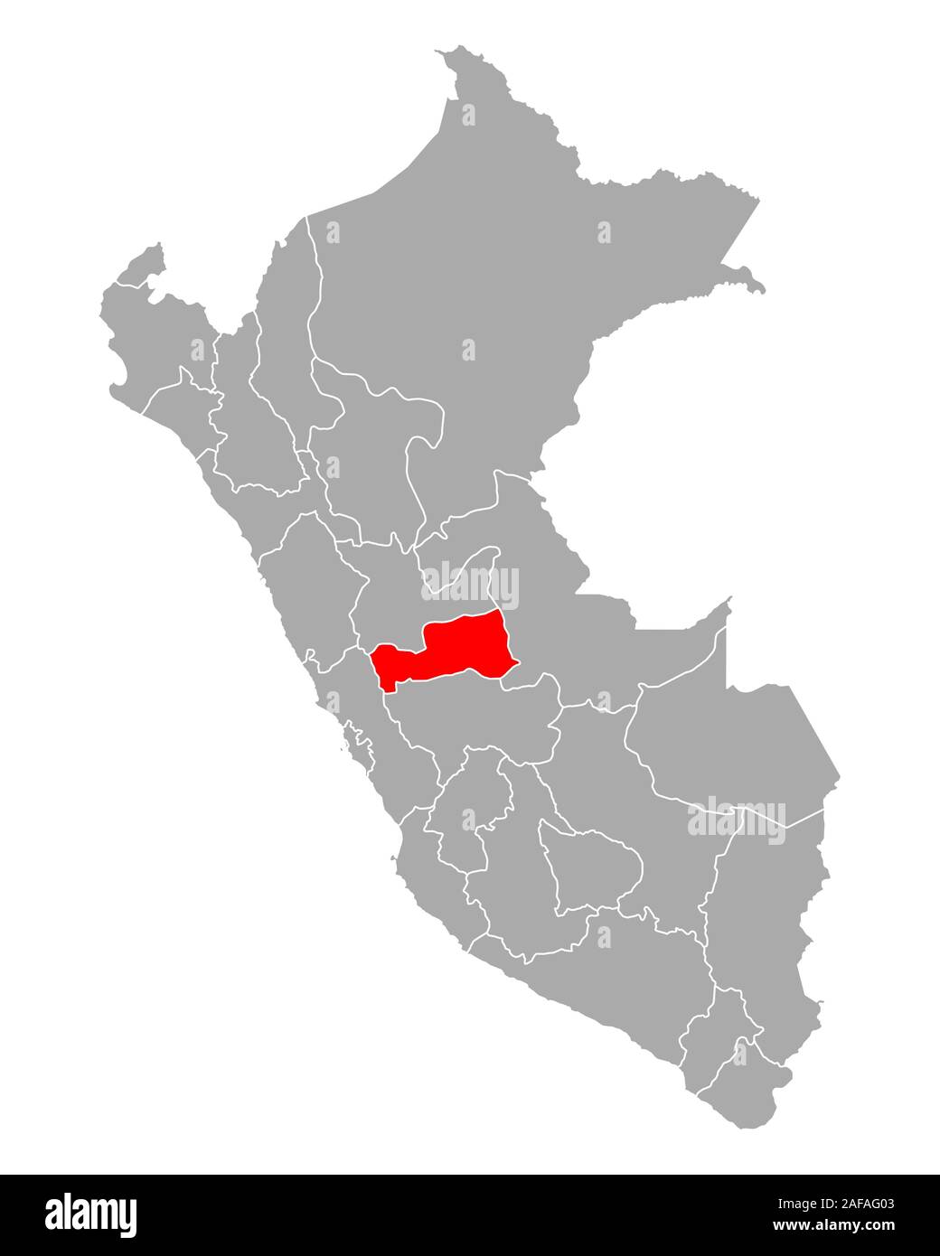 Map of Pasco in Peru Stock Photo - Alamy