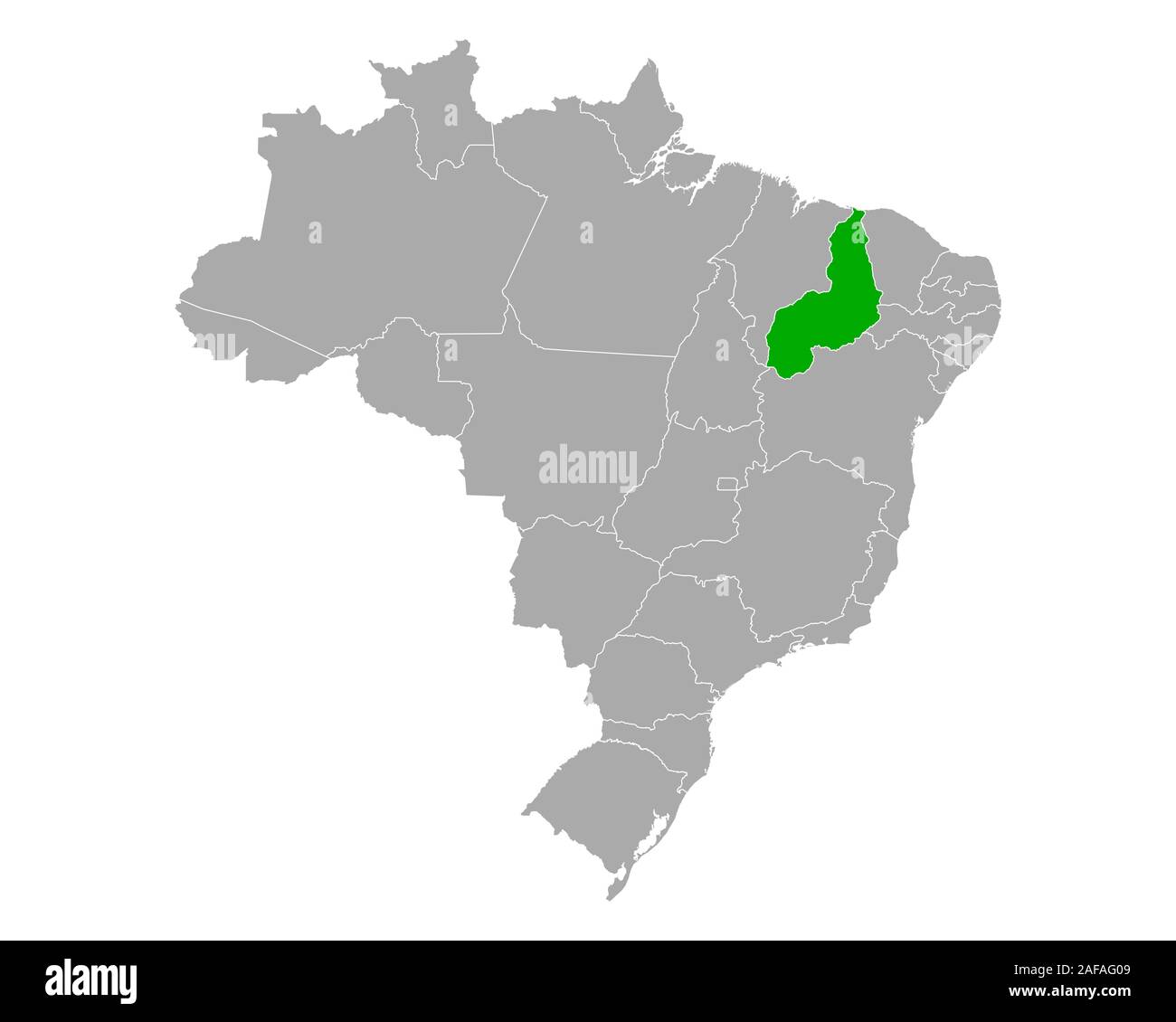 Map of Piaui in Brazil Stock Photo - Alamy