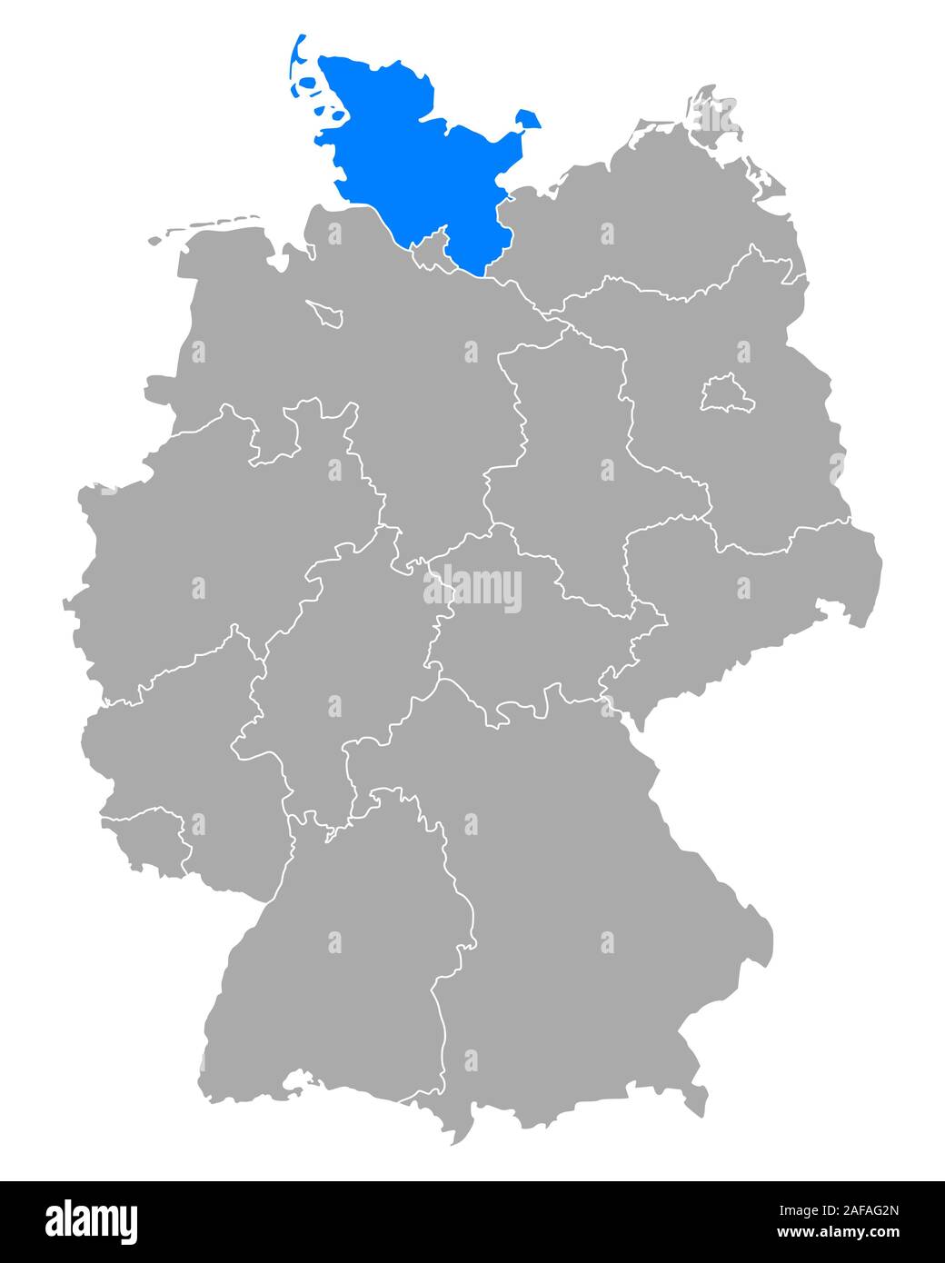 Map of Schleswig-Holstein in Germany Stock Photo - Alamy