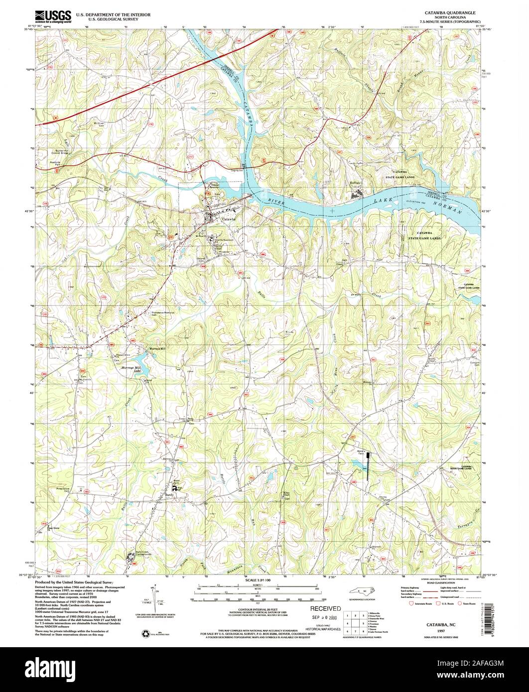 Map of catawba hi-res stock photography and images - Alamy