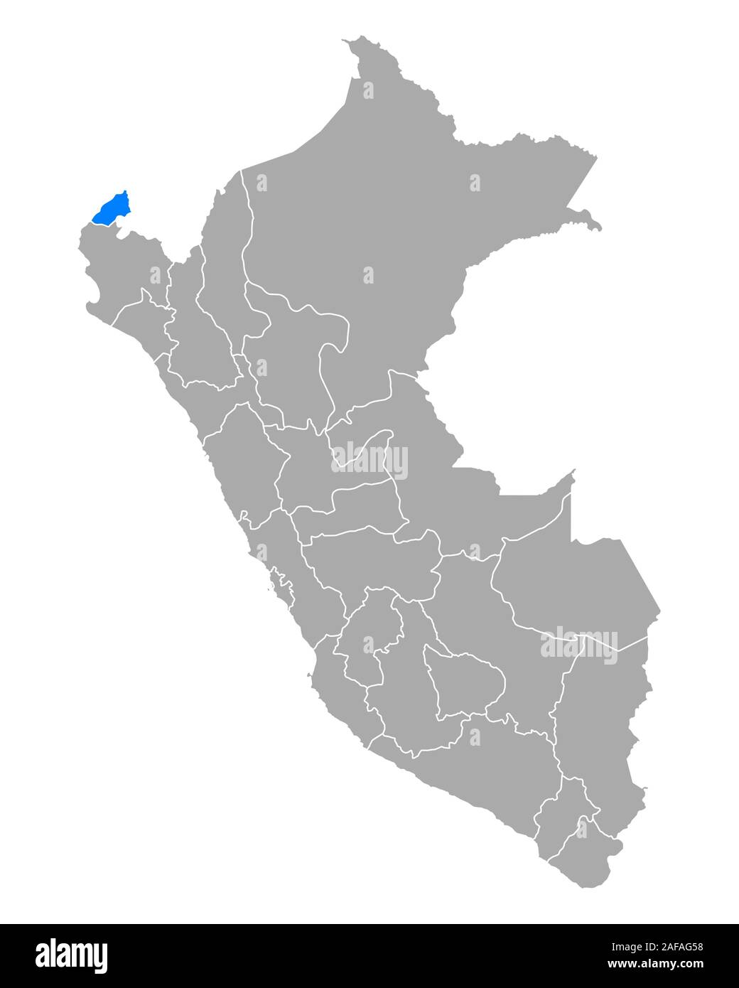 Map of Tumbes in Peru Stock Photo - Alamy