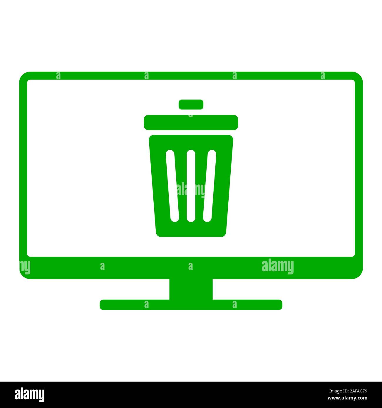 Waste bin and screen Stock Photo - Alamy