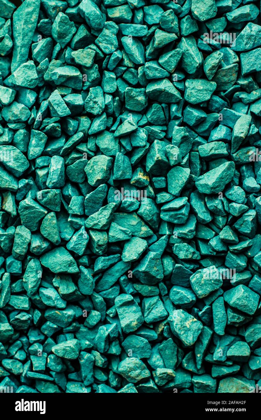 Decor, surface and nature concept - Emerald green stone pebbles as ...