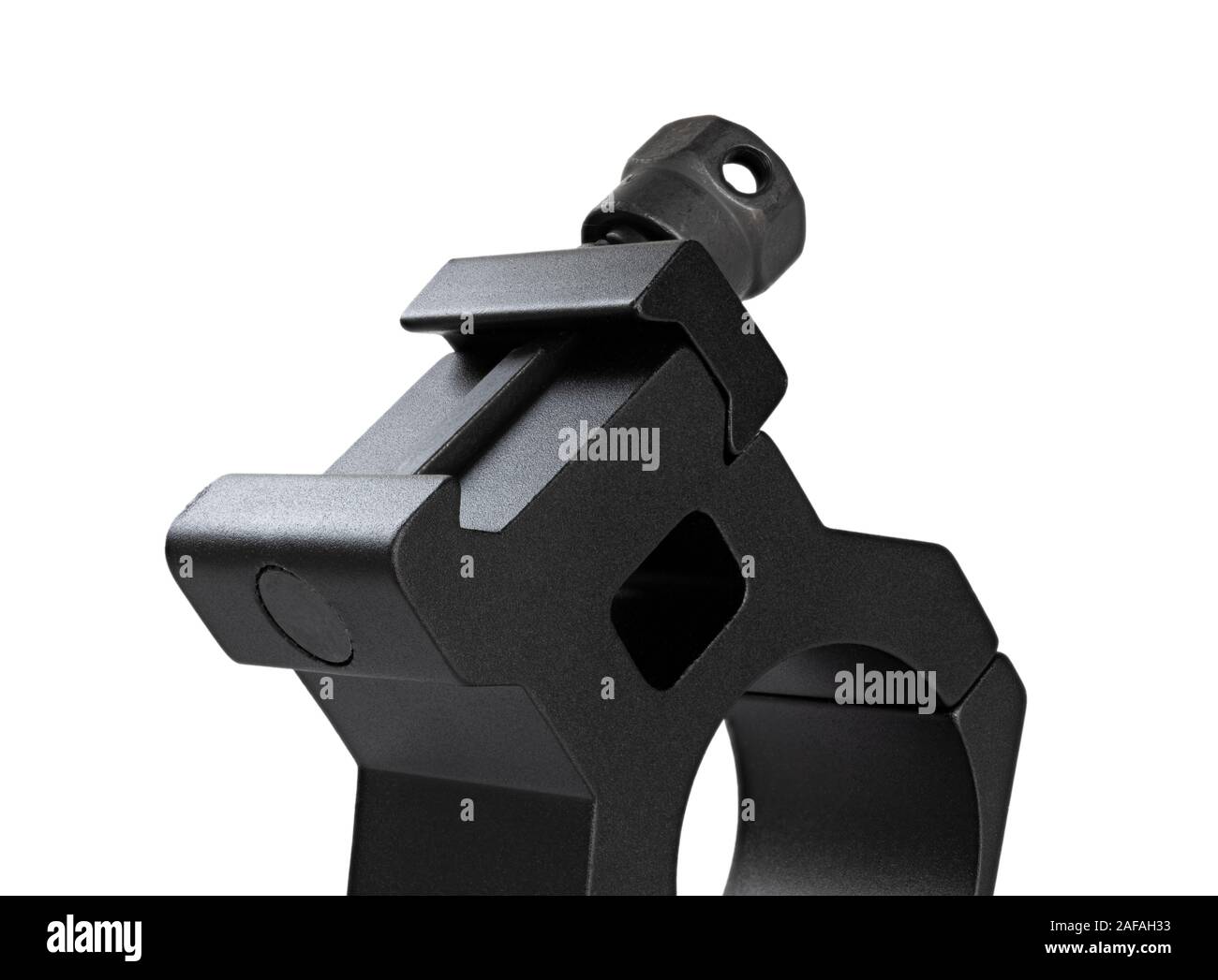 Under lug and bottom or a rifle sight base isolated on white Stock ...