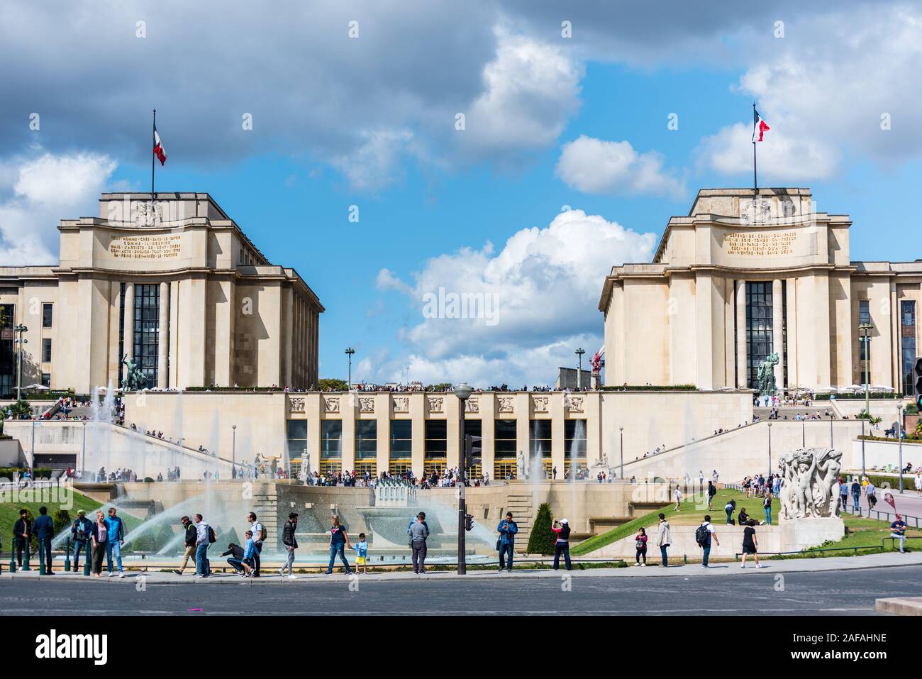 The Palais de Chaillot is a building at the top of the Chaillot hill in ...