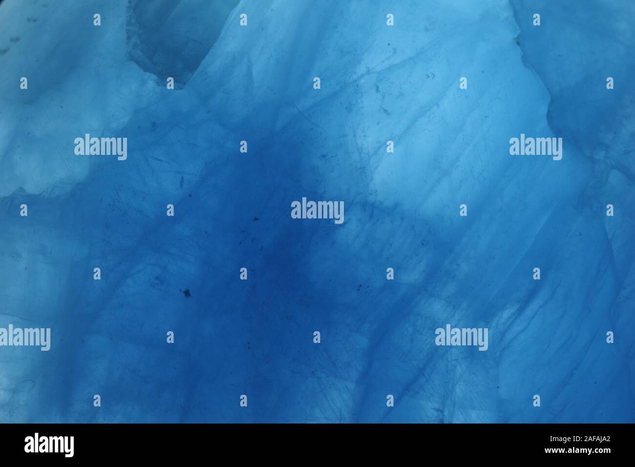 Blue Calcite Crystal. CaCO3, Backlit. Macro Geology Photo. UK Stock ...