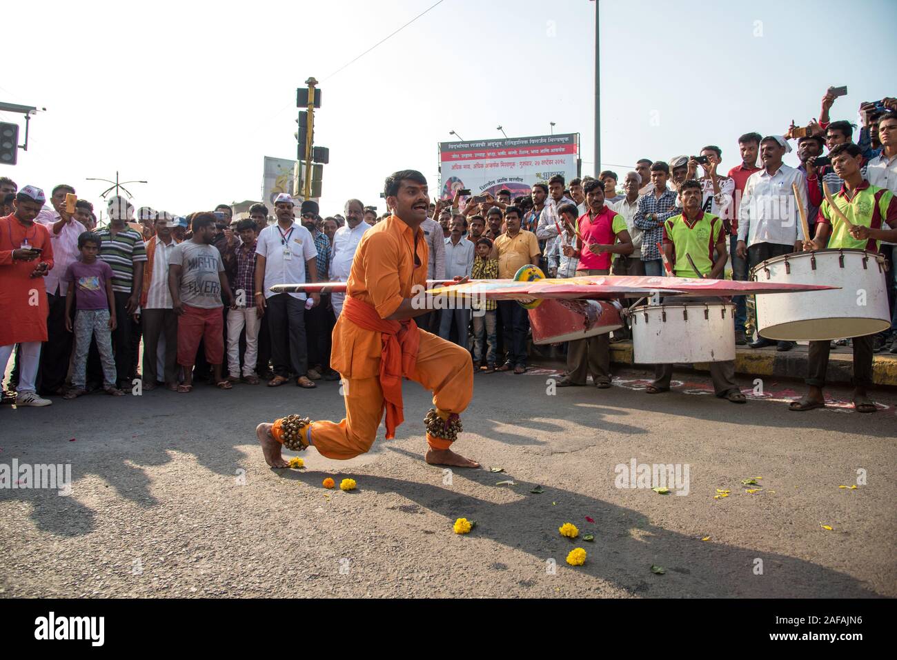 Hindu trident procession hi-res stock photography and images - Alamy
