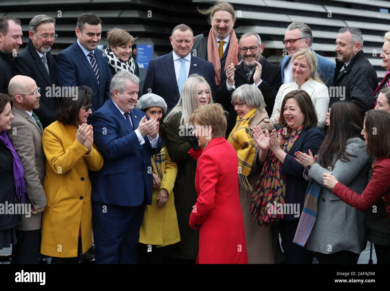 First Minister Nicola Sturgeon hugs SNP candidate Amy Callaghan as she ...