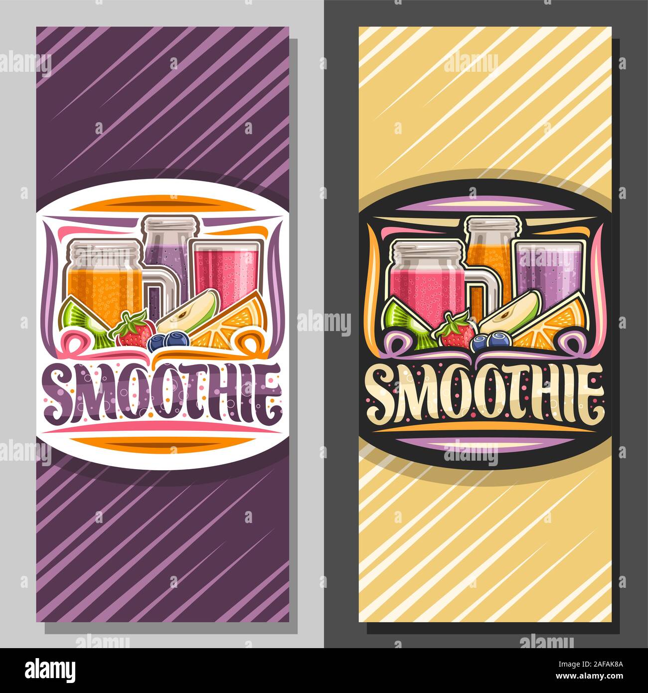 Bottle blueberry smoothie Stock Vector Images - Alamy