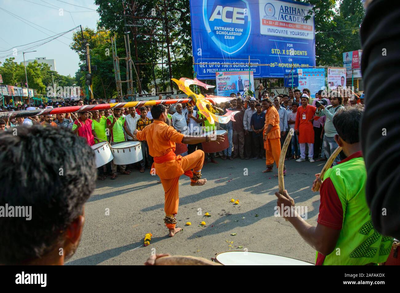 Hindu trident procession hi-res stock photography and images - Alamy