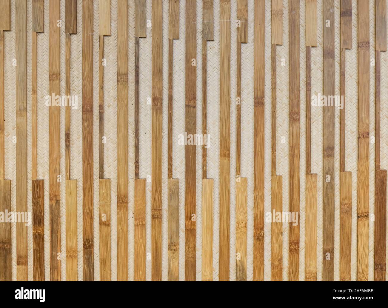 Old natura brown tone bamboo plank fence texture for background wall ...