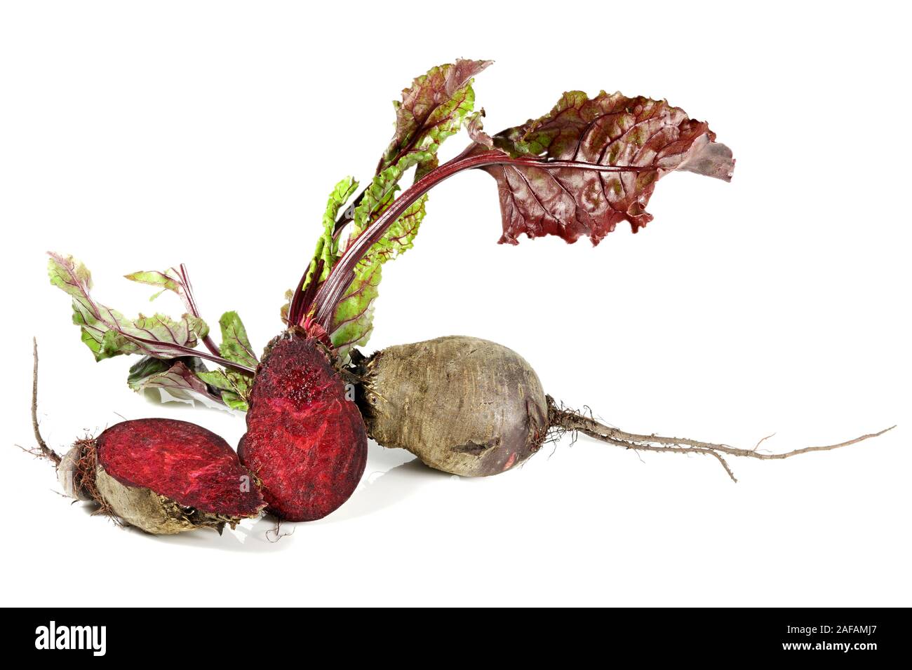 beetroot with leaves isolated on white background Stock Photo - Alamy
