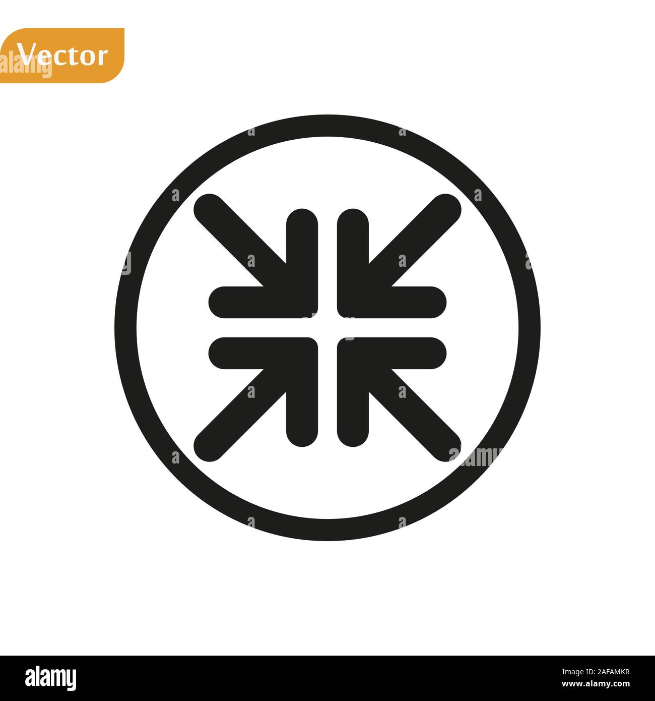 Circle, minimize icon vector, minimize solid illustration, pictogram ...