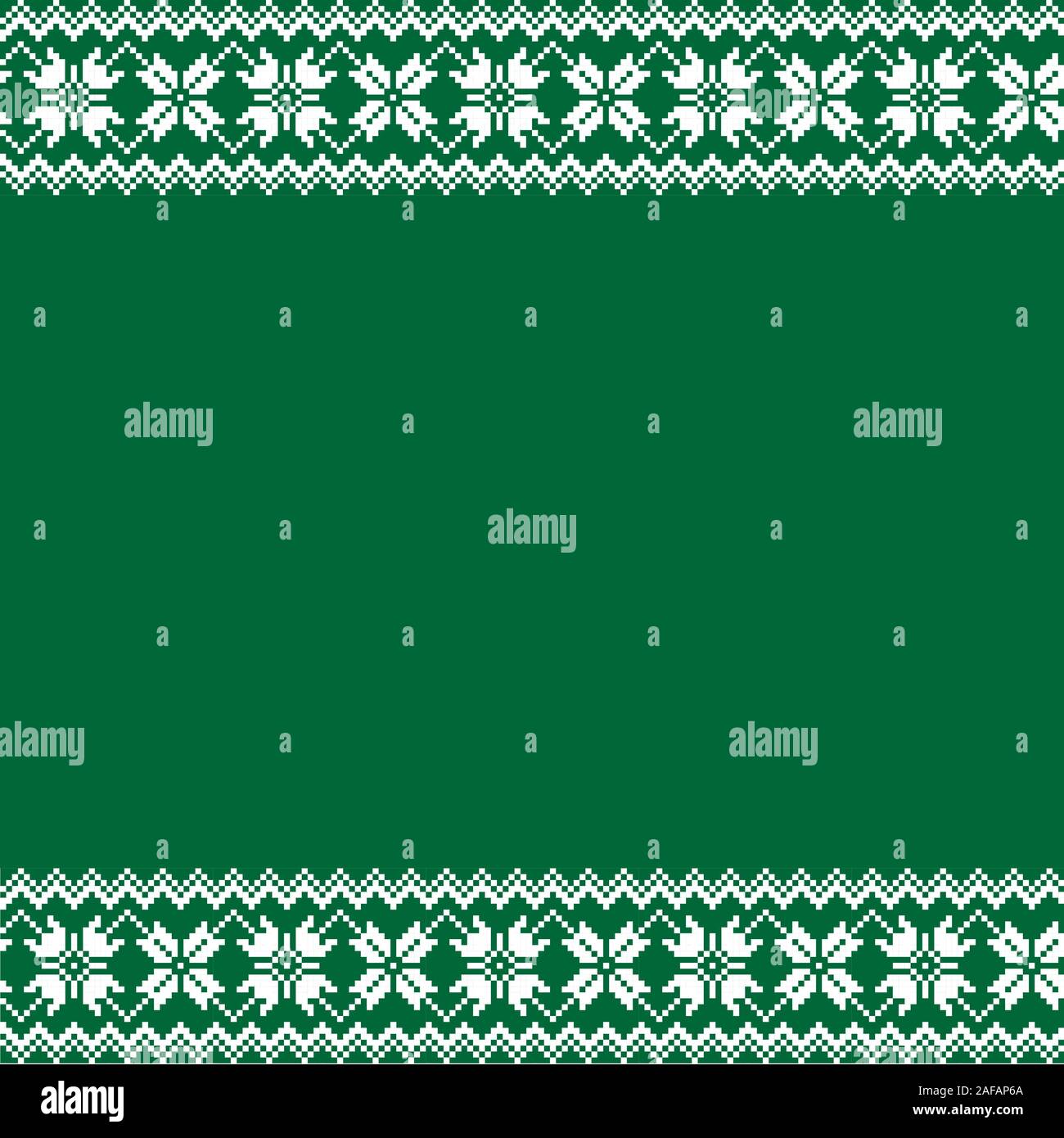 Christmas Fair Isle Floral Seamless Border - This is a fair isle floral ...
