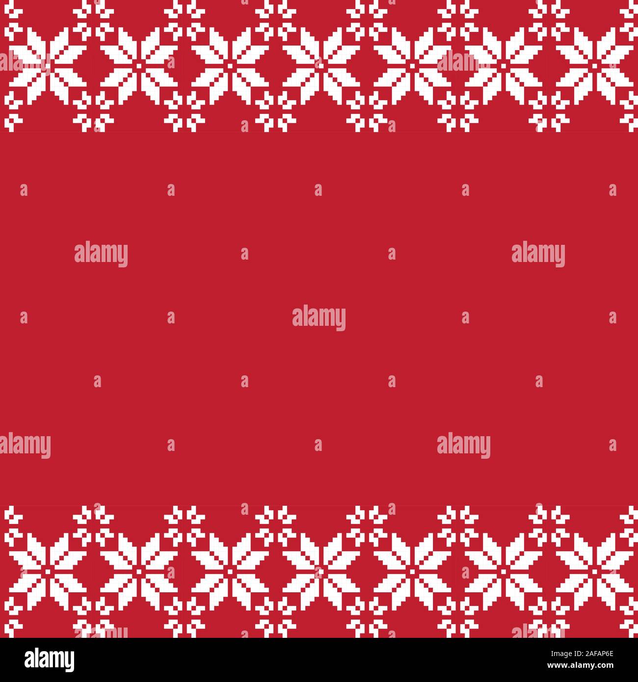 Christmas Fair Isle Floral Seamless Border - This is a fair isle floral ...