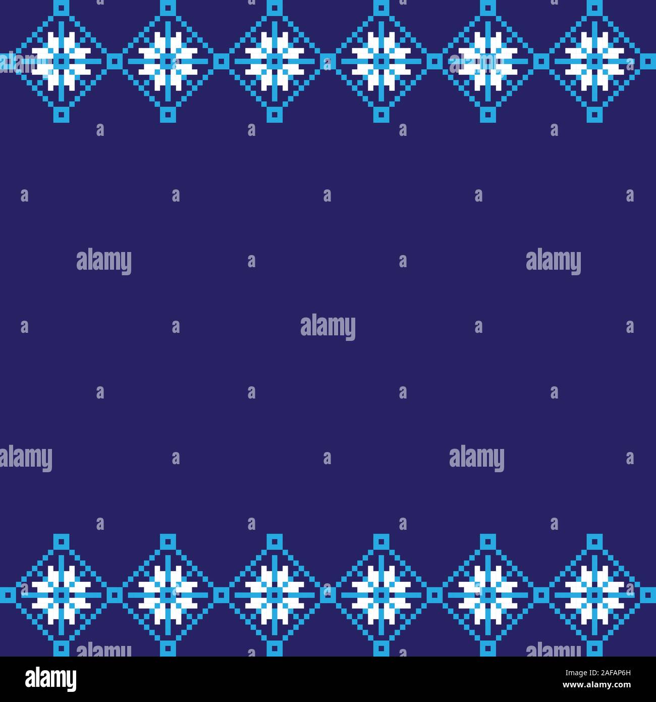 Christmas Fair Isle Floral Seamless Border - This is a fair isle floral ...