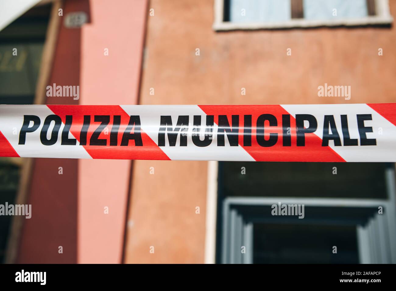 Crime scene tape italy hi-res stock photography and images - Alamy