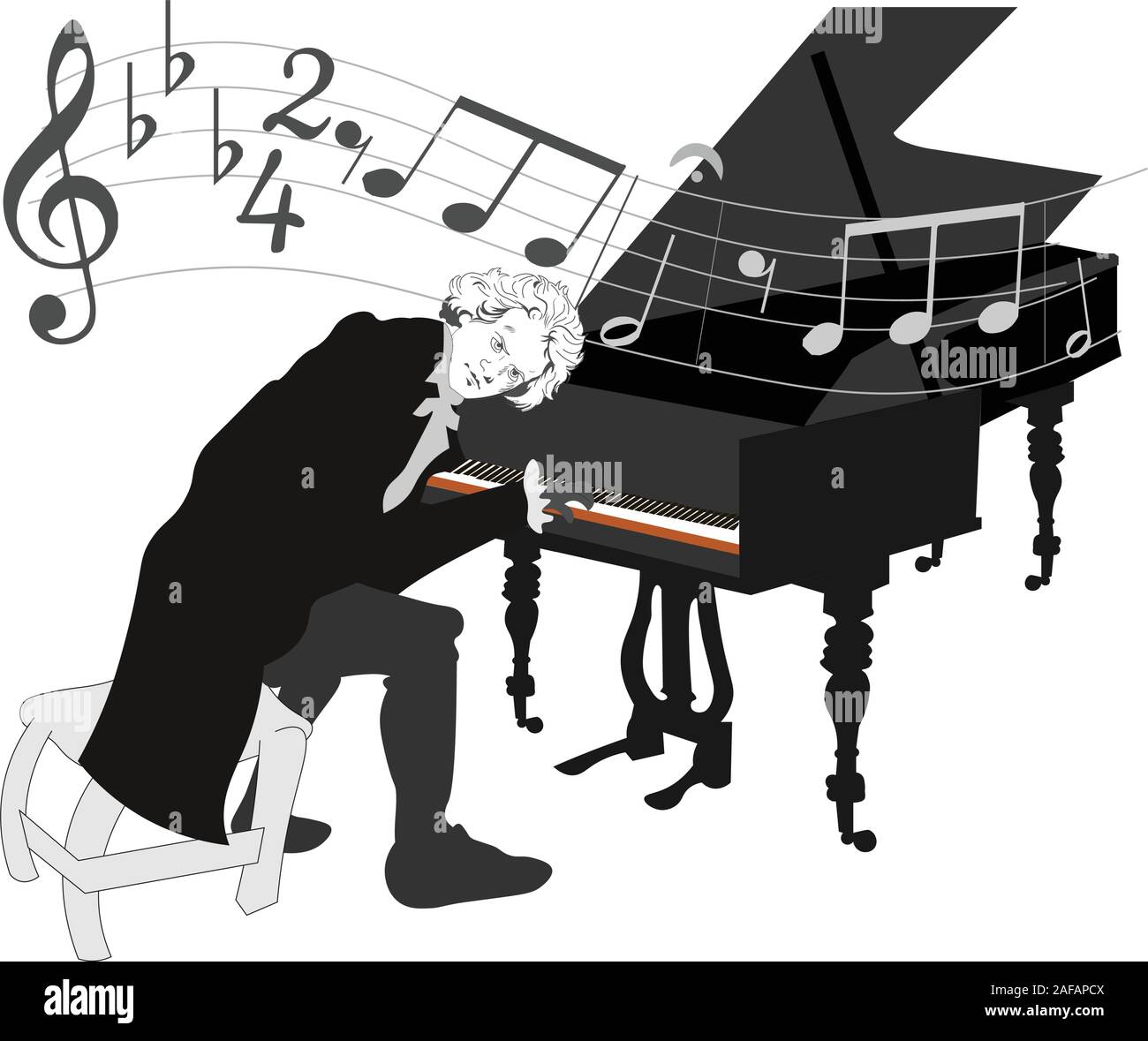 Beethoven portrait vector Cut Out Stock Images & Pictures - Alamy
