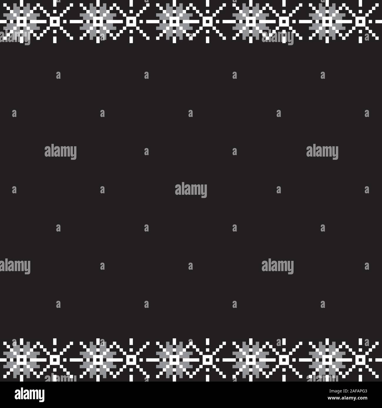 Christmas Fair Isle Floral Seamless Border - This is a fair isle floral ...