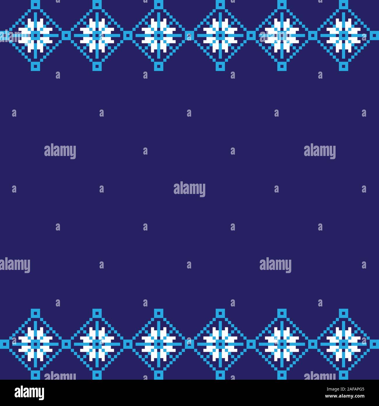 Christmas Fair Isle Floral Seamless Border - This is a fair isle floral ...