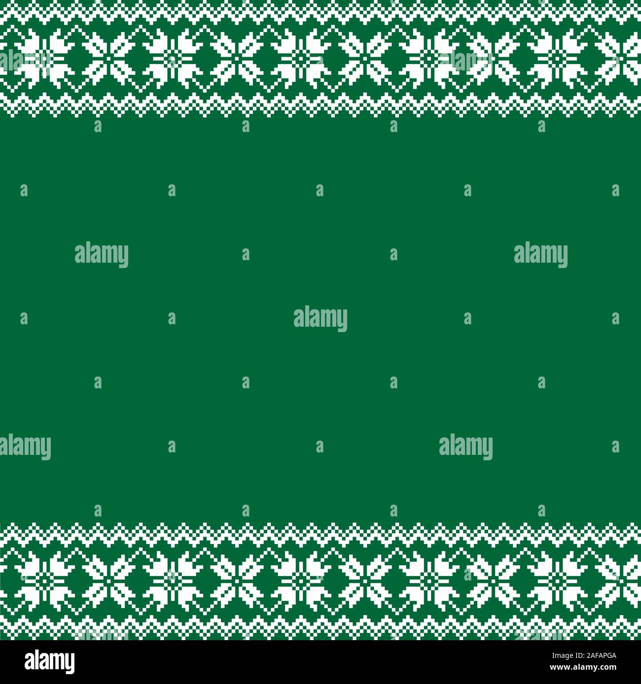 Christmas Fair Isle Floral Seamless Border - This is a fair isle floral ...