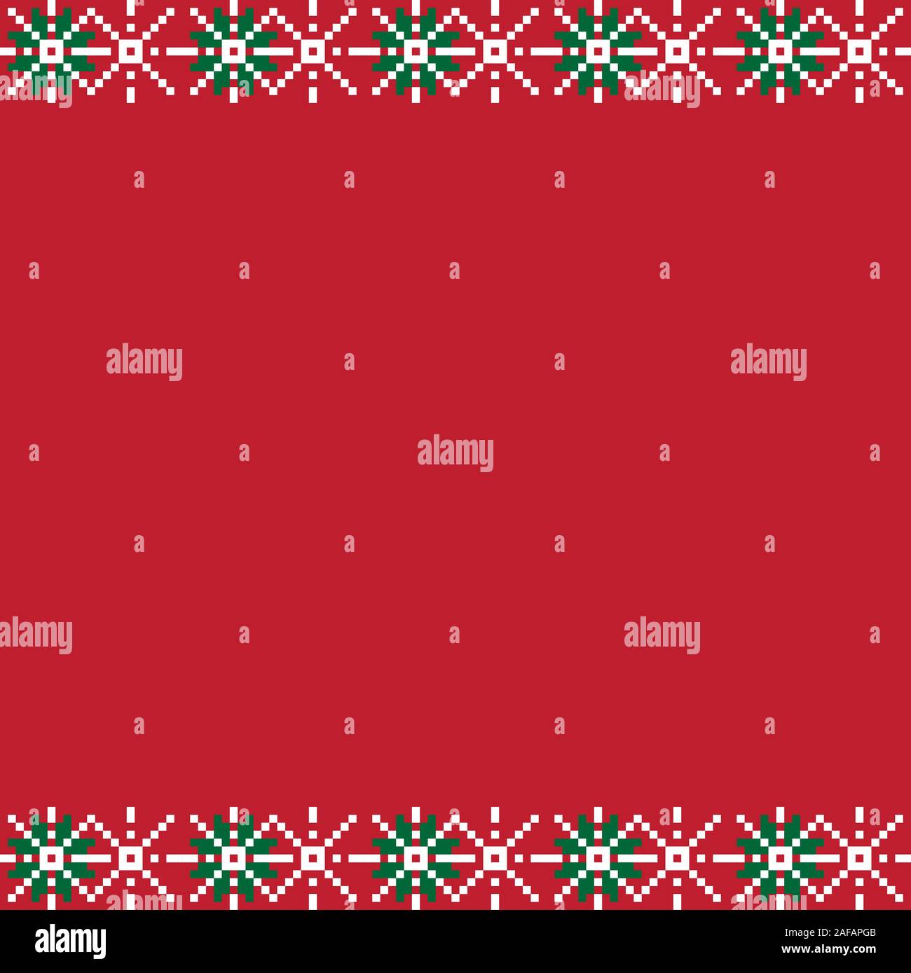Christmas Fair Isle Floral Seamless Border - This is a fair isle floral ...