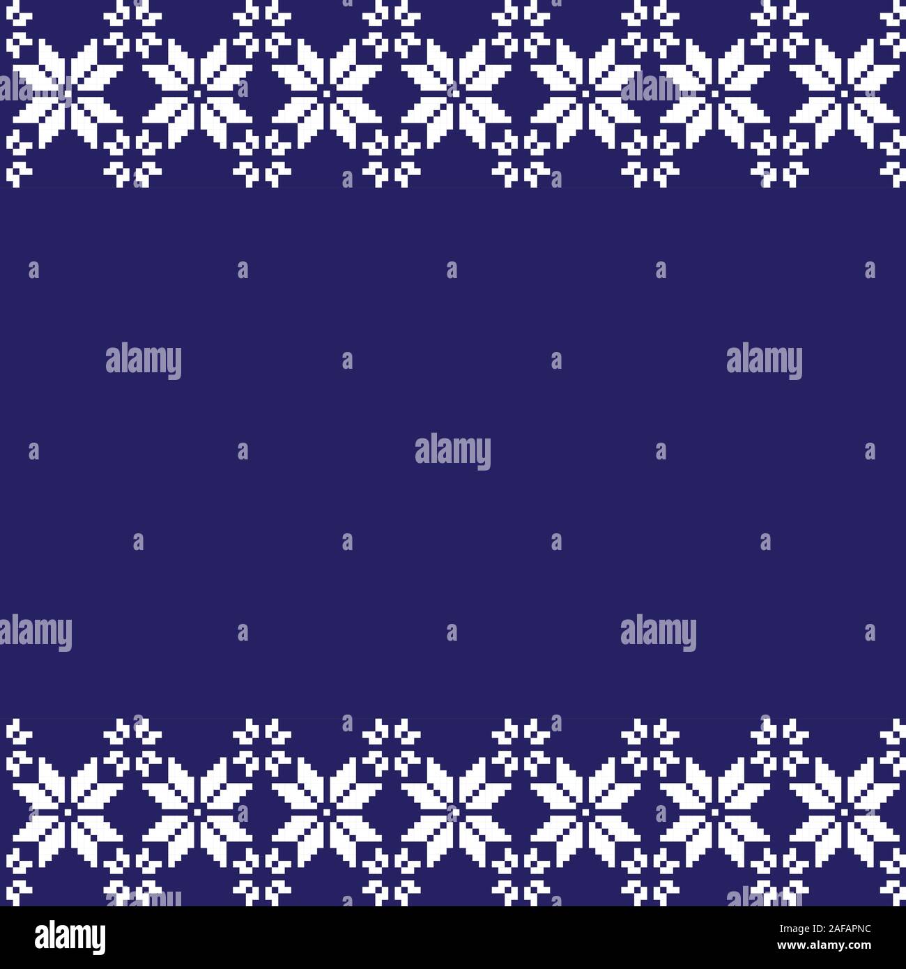 Christmas Fair Isle Floral Seamless Border - This is a fair isle floral ...