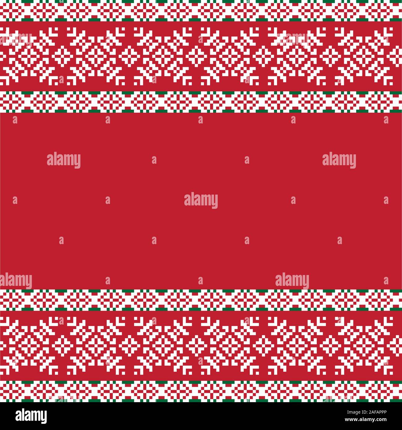 Christmas Fair Isle Floral Seamless Border - This is a fair isle floral ...