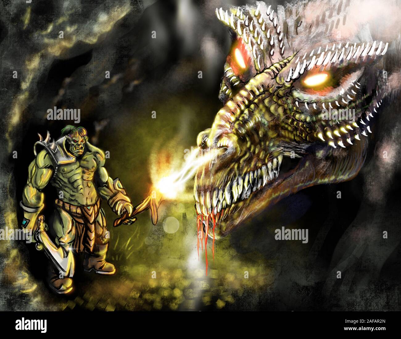 fantasy dragon illustration artwork Stock Photo - Alamy